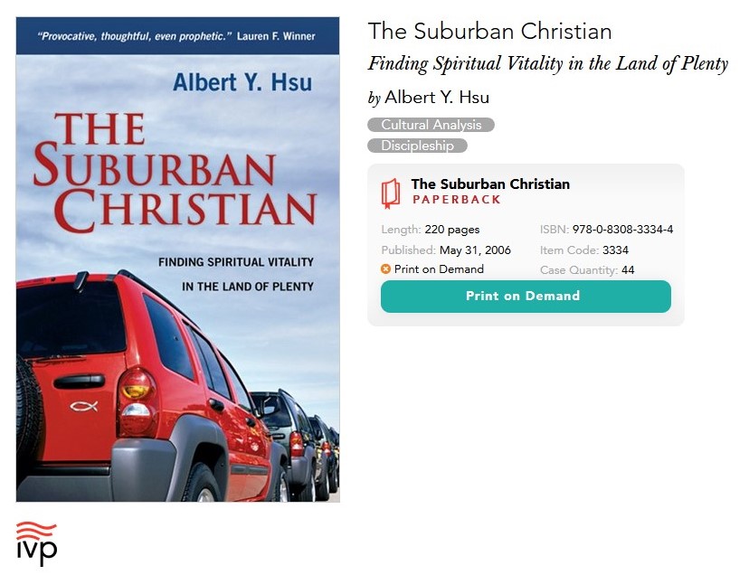 The evangelical book on suburban life recommended for scholarly reasons ...