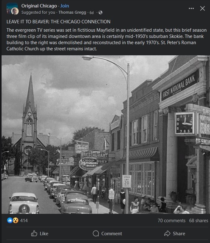 Leave It to Beaver’s downtown and Skokie, Illinois | Legally Sociable